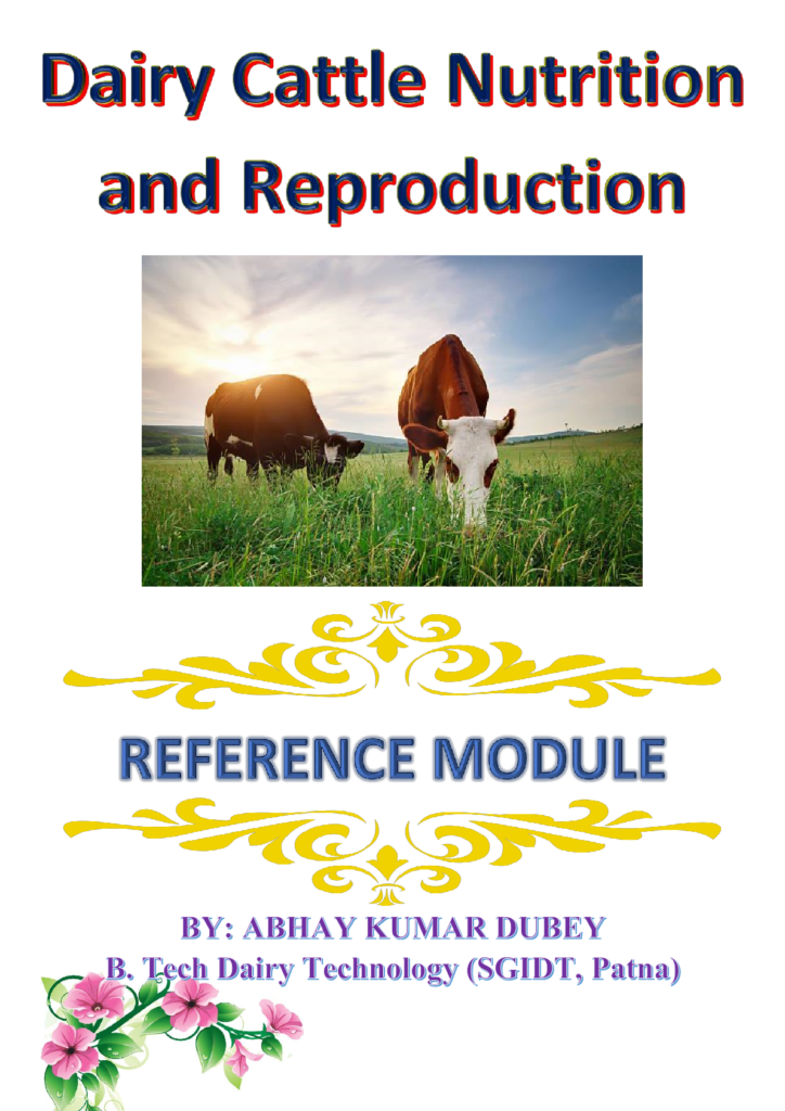 Dairy Cattle Nutrition and Reproduction Notes For Dairy & Food ...