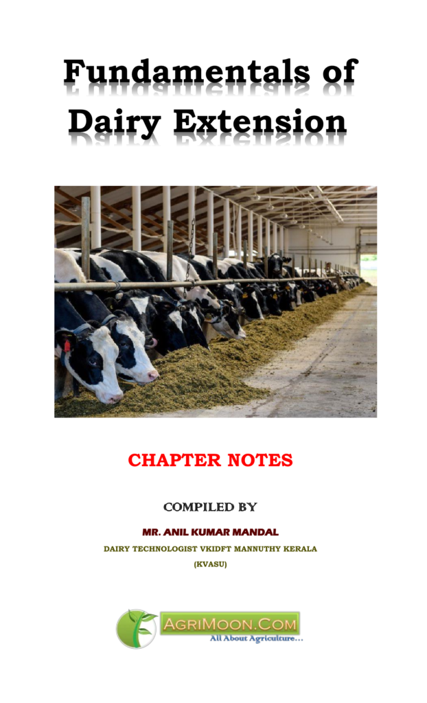 Fundamentals of Dairy Extension - CHAPTER NOTES - AgriMoon